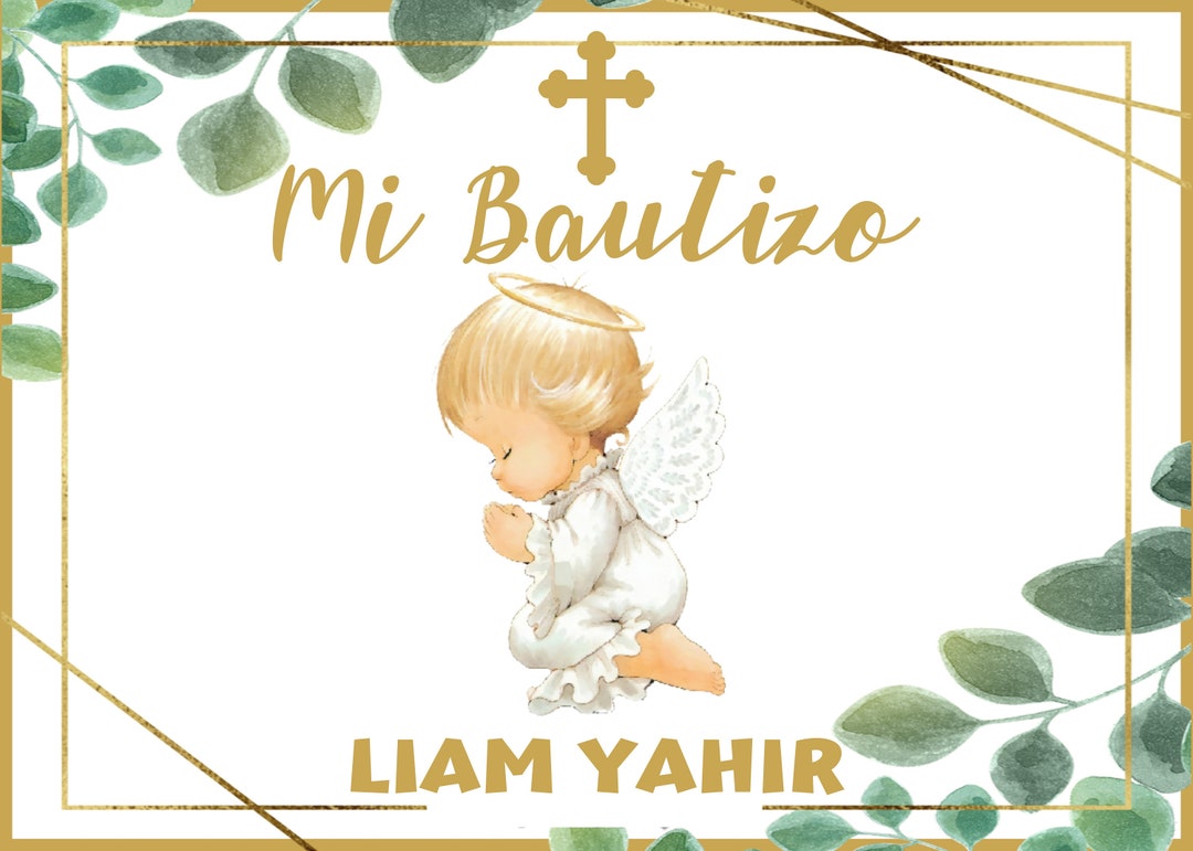 Personalized Praying Angel Baptism Backdrop / PRINTED Arrives - Etsy