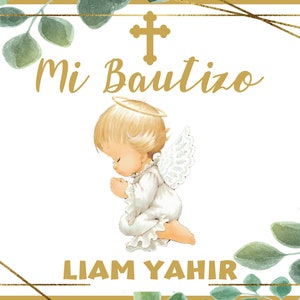Personalized Praying Angel Baptism Backdrop / PRINTED Arrives in 3 ...