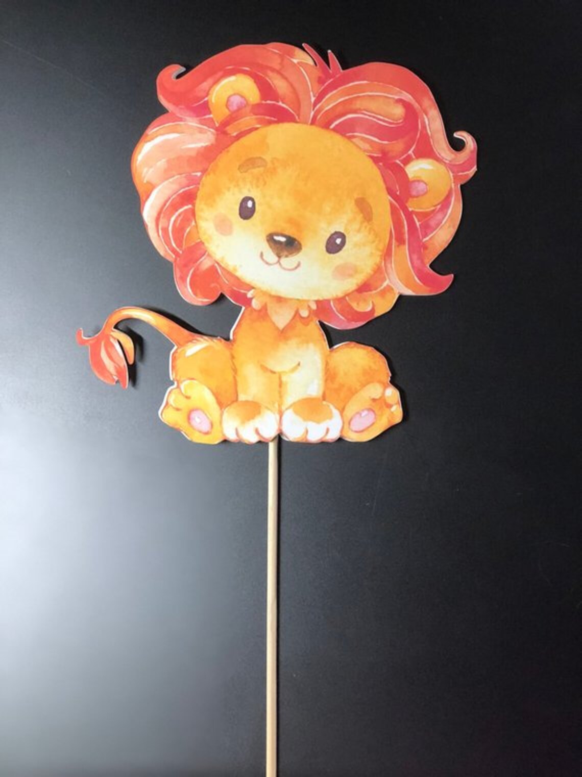 Baby Lion Watercolor Cupcake Toppers / Baby Lion Food Picks / Baby ...
