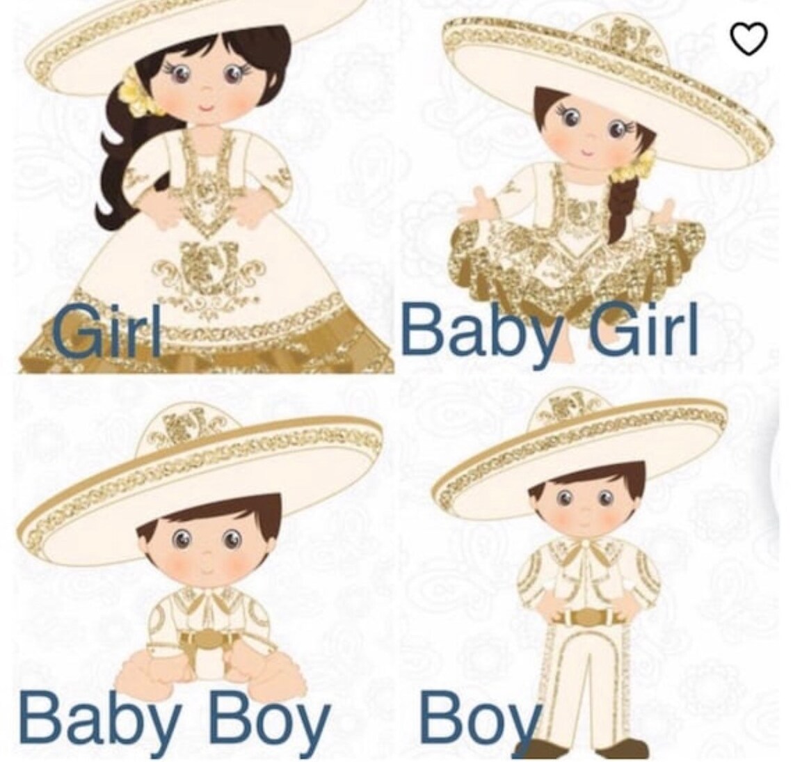 Charro Personalized Stickers /charrito Charrita Labels / Gold - Etsy