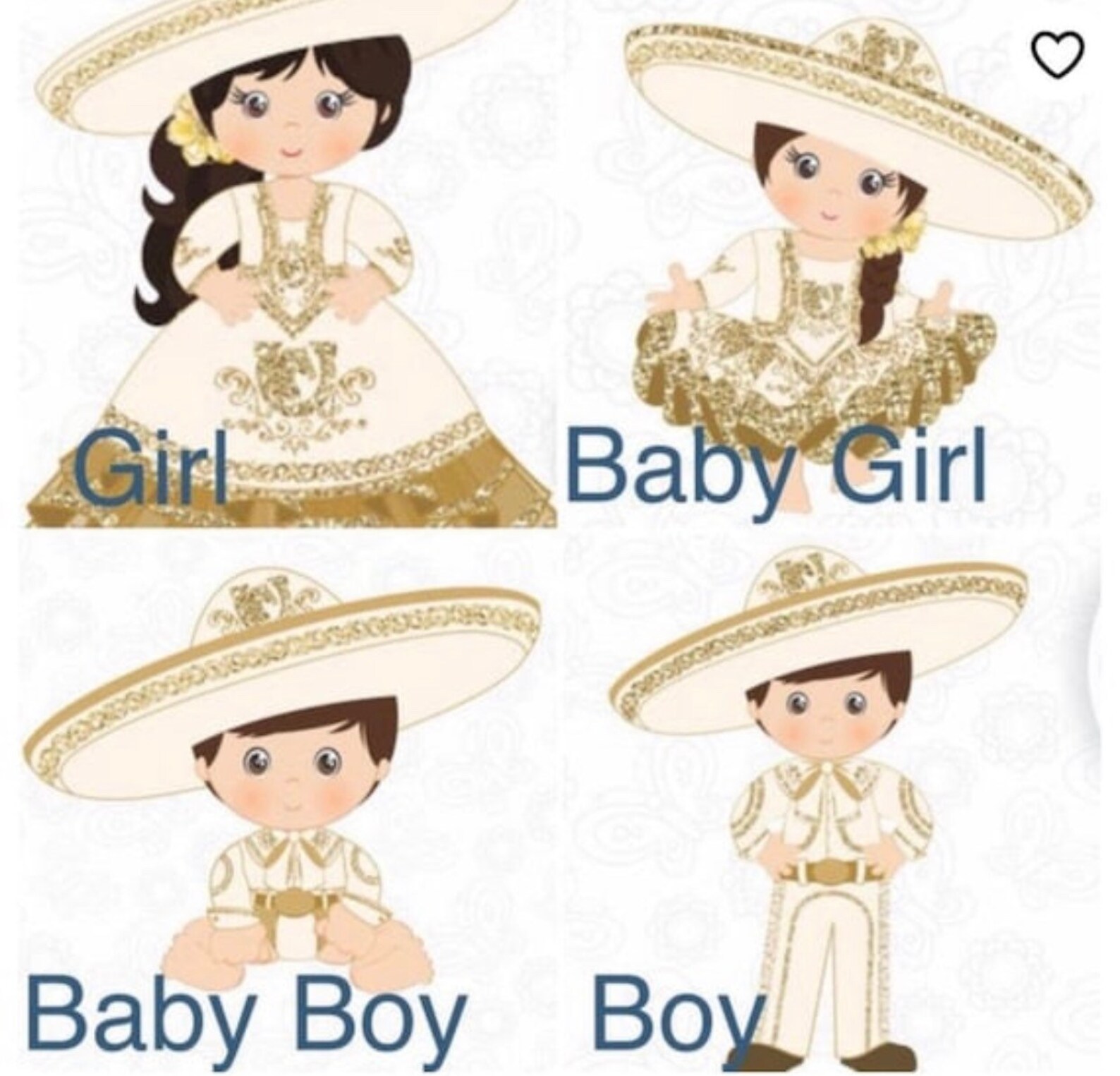 Charro Personalized Stickers /charrito Charrita Labels / Gold - Etsy