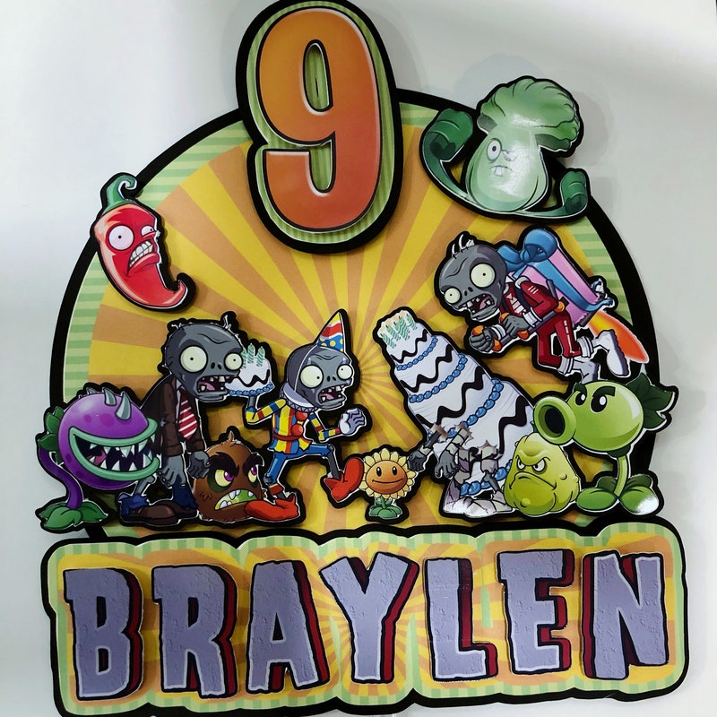 Plants Vs Zombies Cake Topper - Etsy