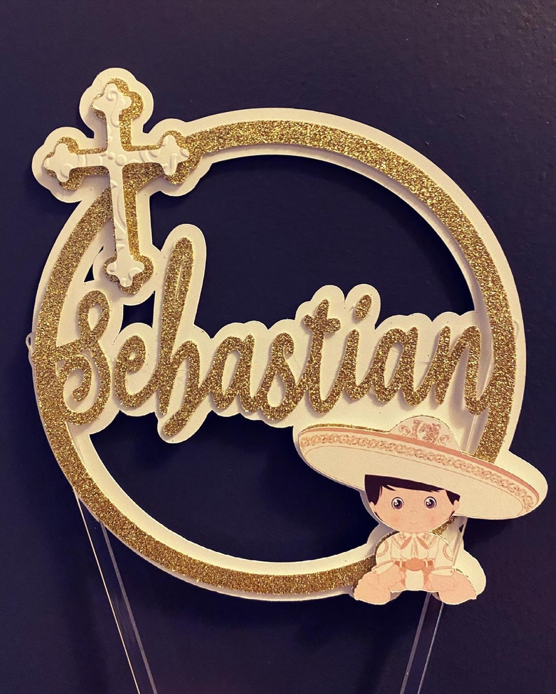 Charro Baptism Cake Topper / Mexican Cake Topper / Charro - Etsy