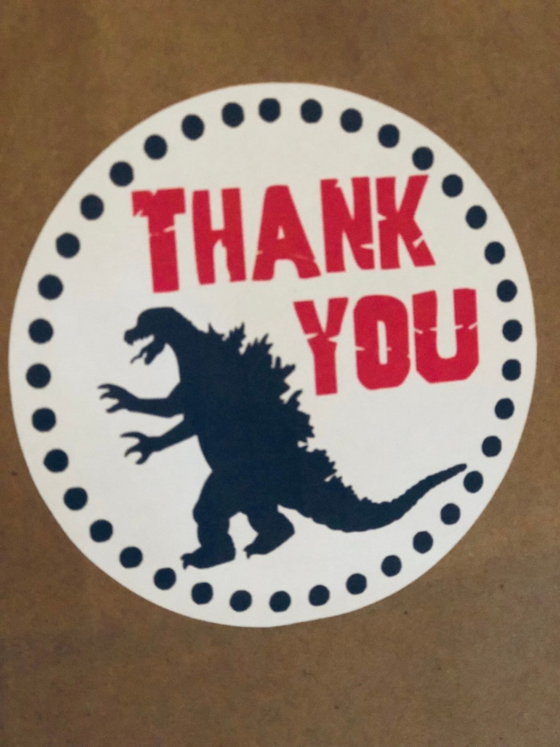 Godzilla Personalized Favors / Dinosaur Favors / Godzilla - Etsy