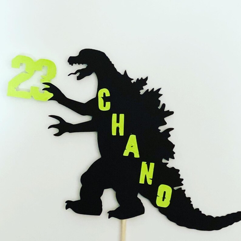 Godzilla Centerpiece Picks/ Godzilla Cake Topper / Dinosaur - Etsy