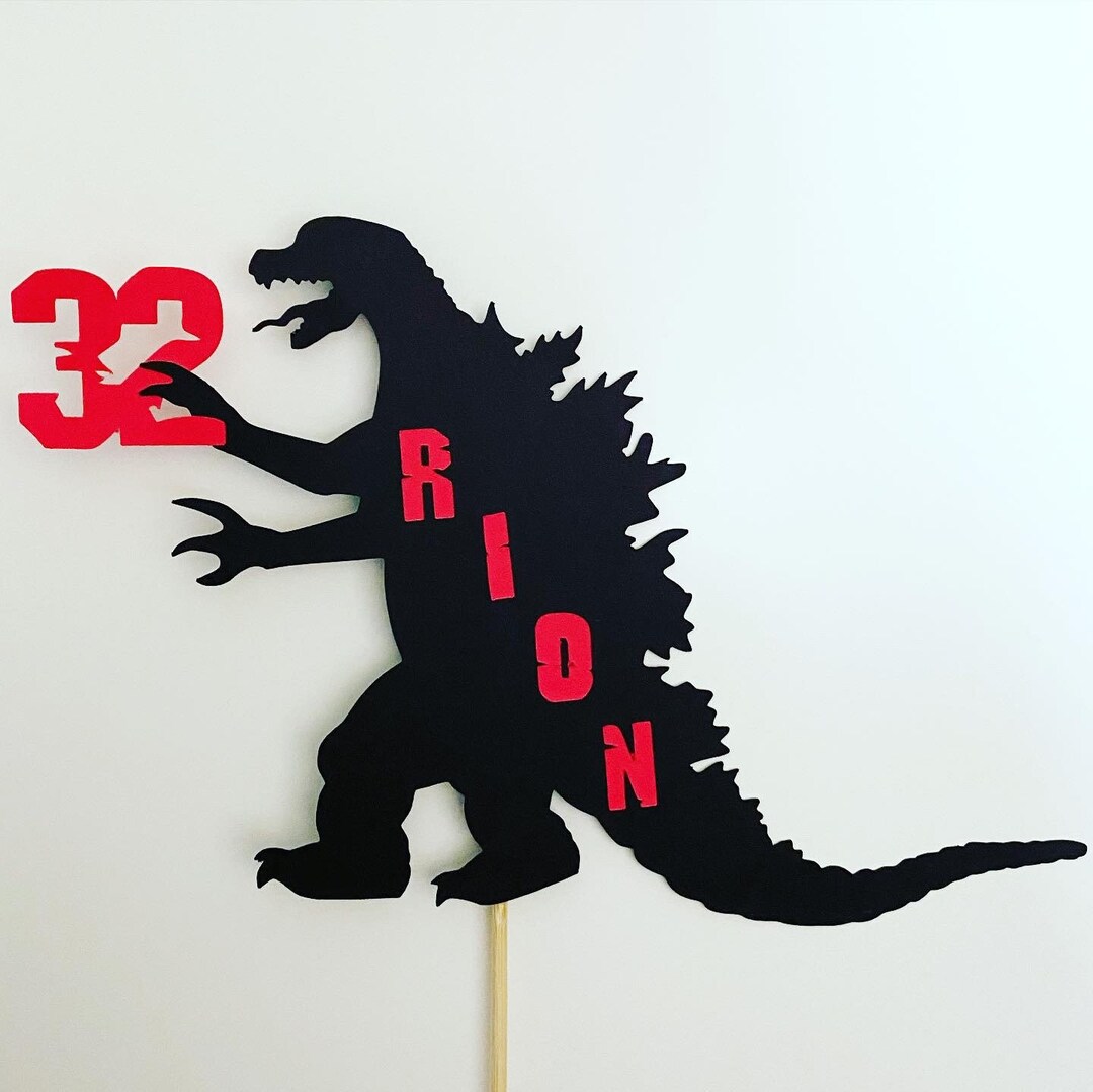 Godzilla Centerpiece Picks/ Godzilla Cake Topper / Dinosaur Party READY ...
