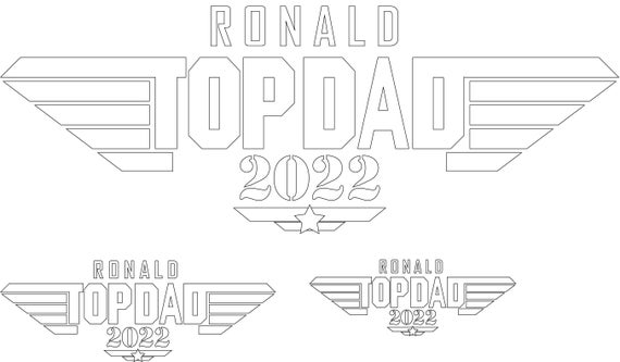 Digital: Top Dad SVG With Name Top Gun Fathers Day SVG Dad - Etsy