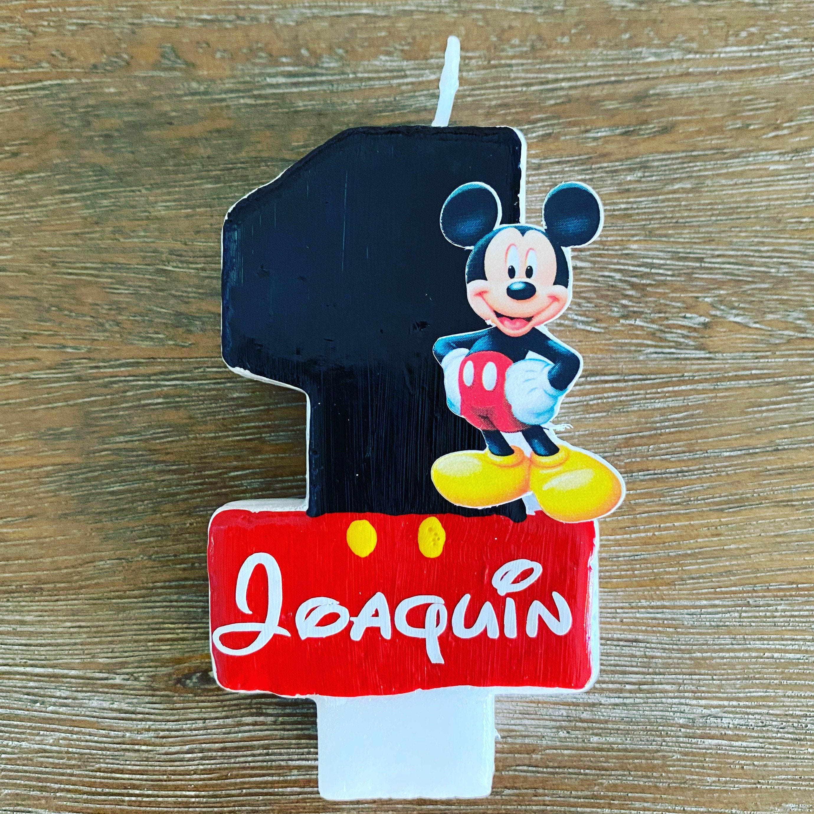 Mickey Mouse Candle / Mickey Personalized Party / READY IN 48 - Etsy