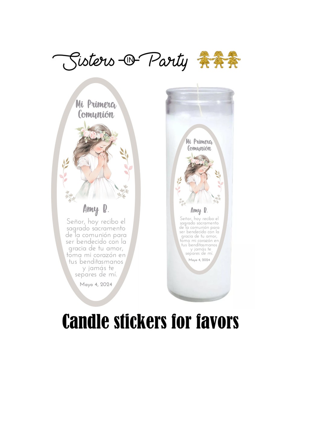 First Communion Stickers / First Communion Labels / Communion Favors ...