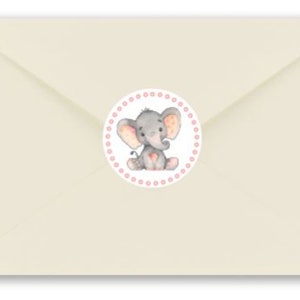 Elephant Personalized Stickers /watercolor Elephant Address Labels - Etsy