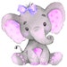 Baby Girl Elephant Nursery Print - Purple JPEG 8 by 10 / Digital File ...