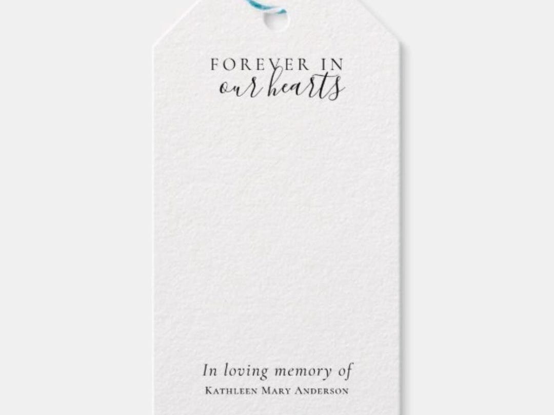 Memorial Personalized Tags/celebration of Life Tags/ in Living Memory ...