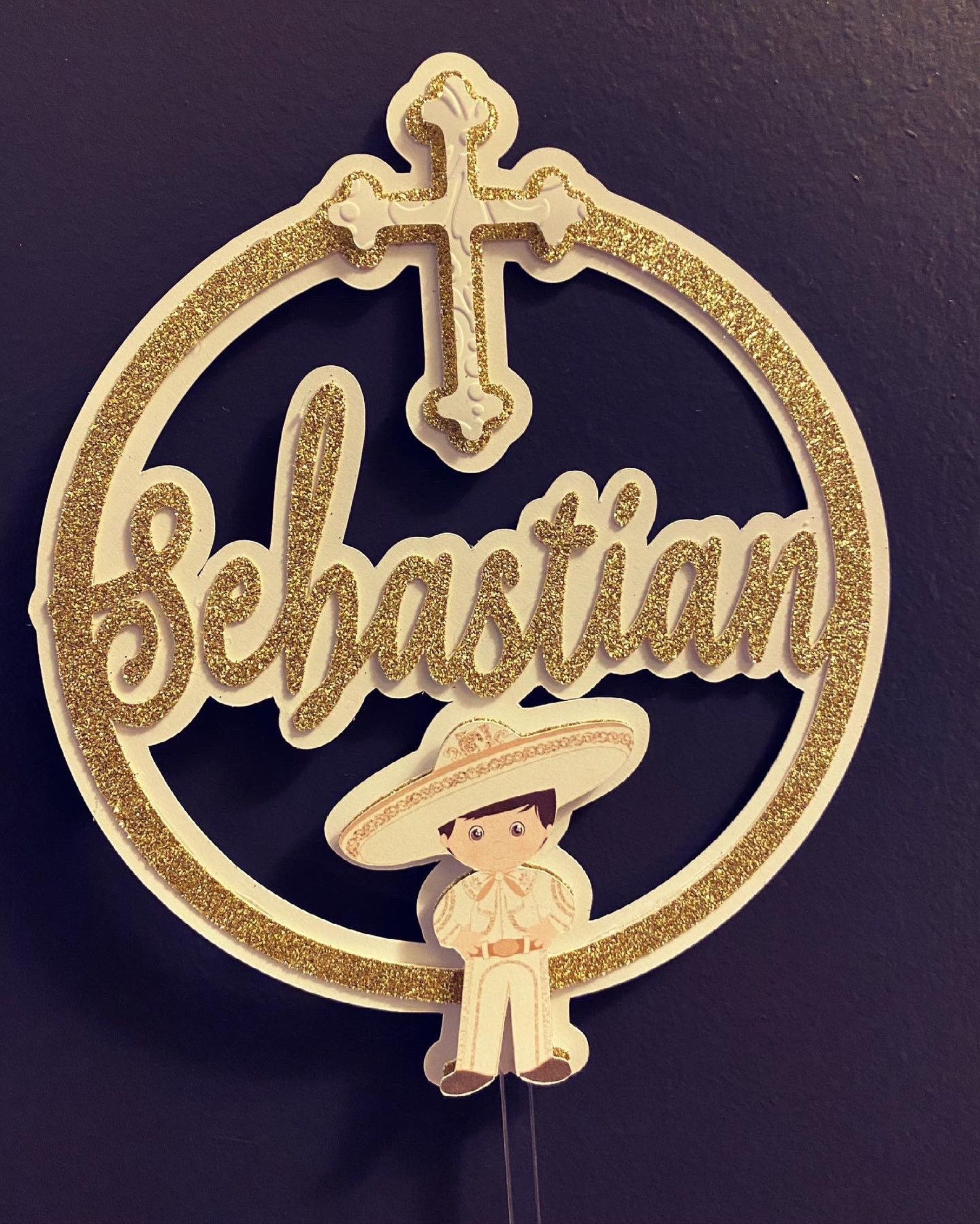 Charro Baptism Cake Topper / Mexican Cake Topper / Charro - Etsy