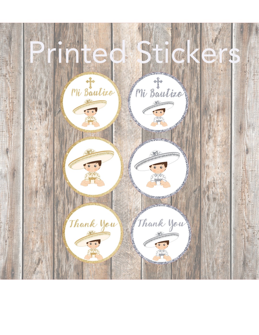 Charro Personalized Stickers /charrito Charrita Labels / Gold or Silver ...