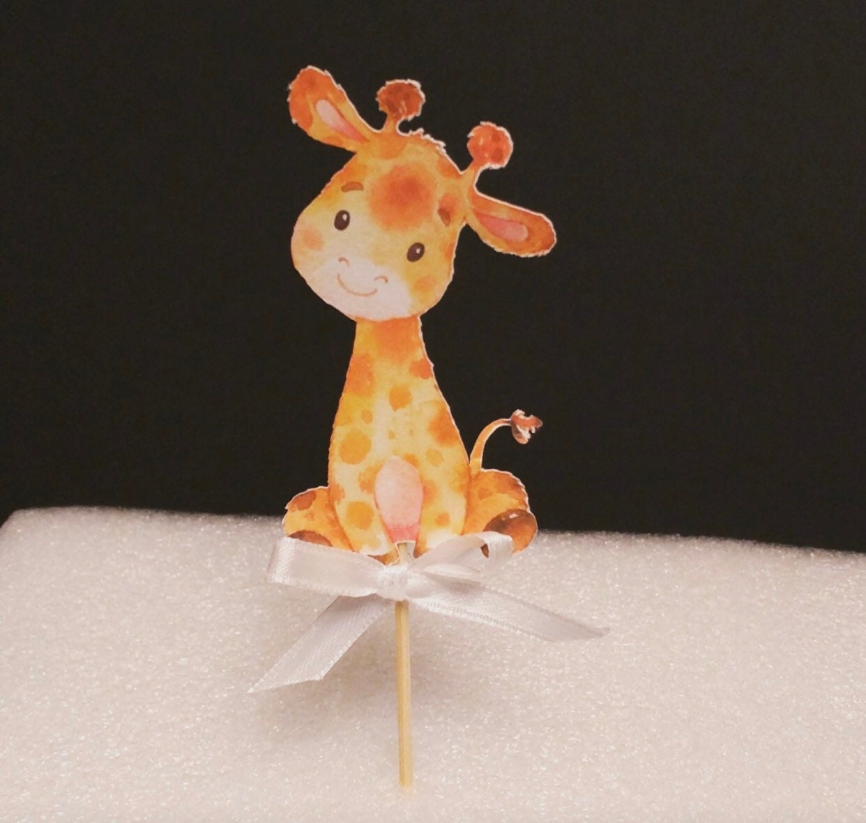 Baby Giraffe Watercolor Cupcake Toppers / Baby Giraffe Food Picks ...