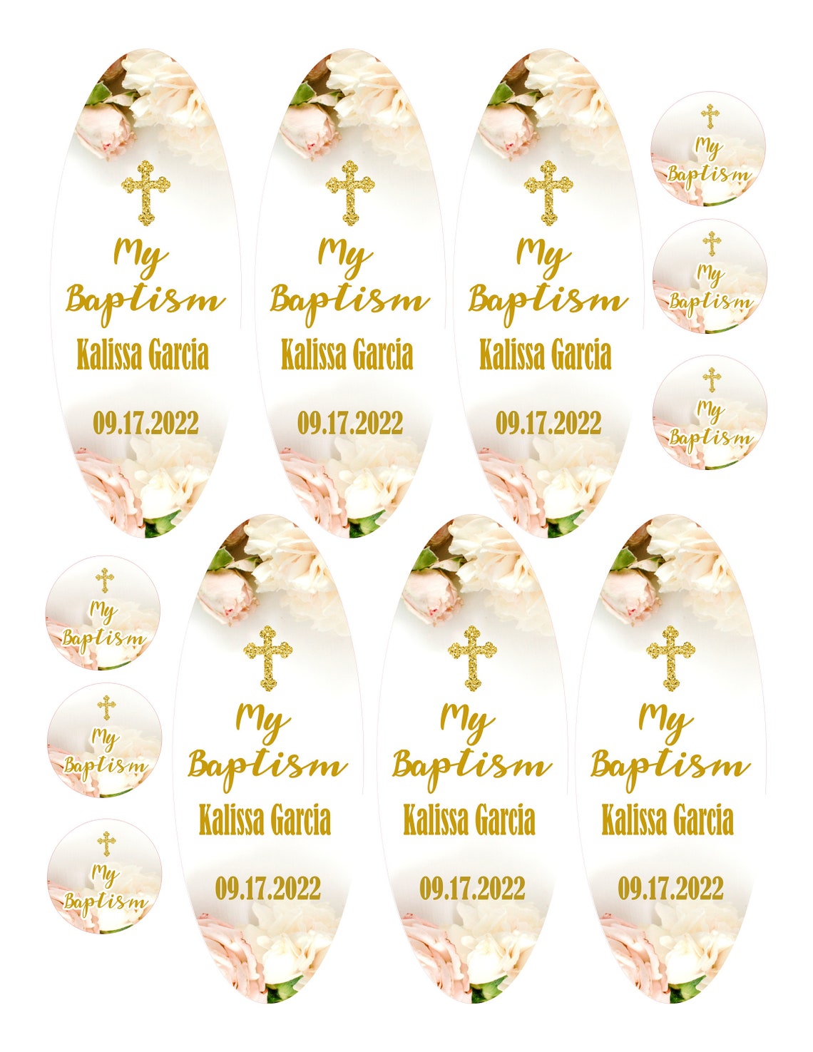 Personalized Stickers / Baptism Labels / Baptism Favors / Candle ...