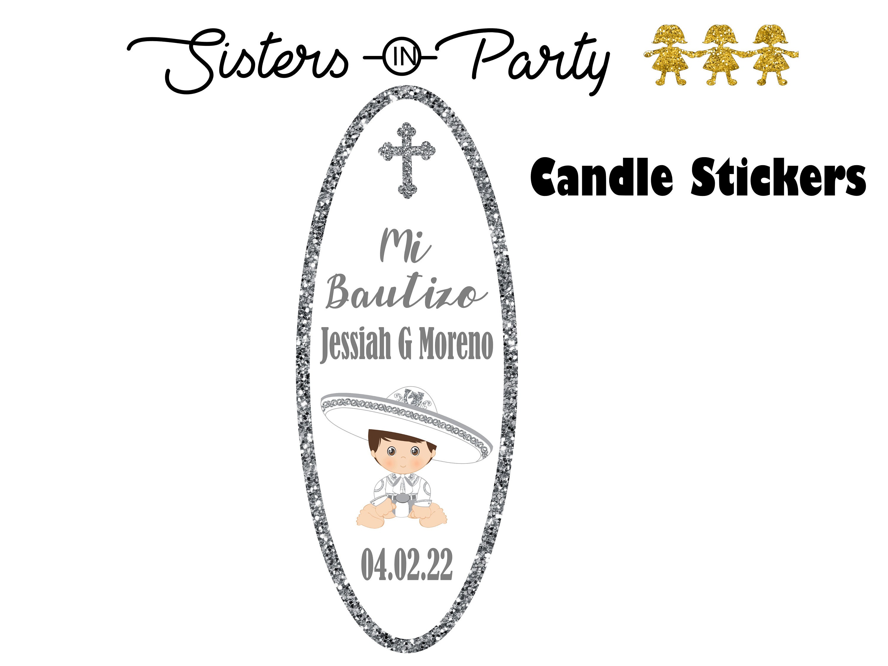 Charro Personalized Stickers /charrito Charrita Labels / Gold or Silver ...