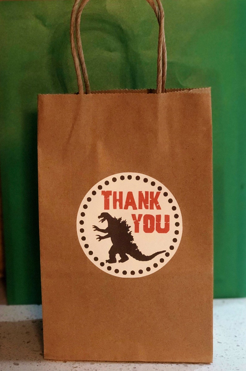 Godzilla Personalized Favors / Dinosaur Favors / Godzilla - Etsy