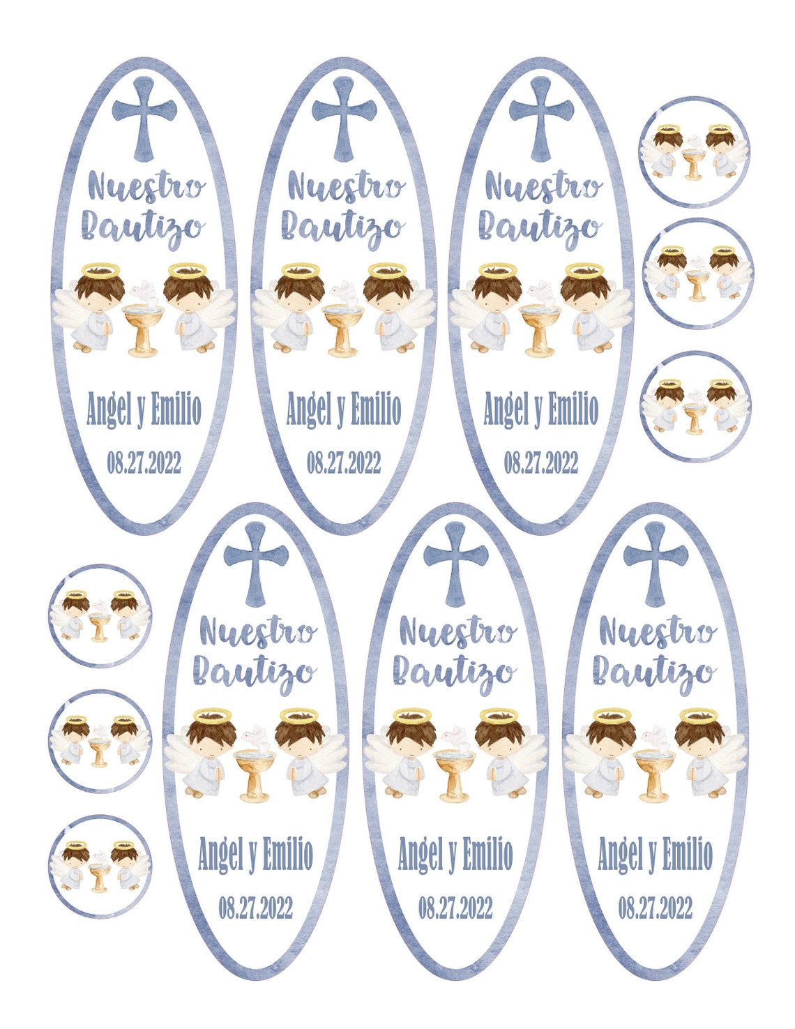 Personalized Stickers / Baptism Labels / Baptism Favors / - Etsy