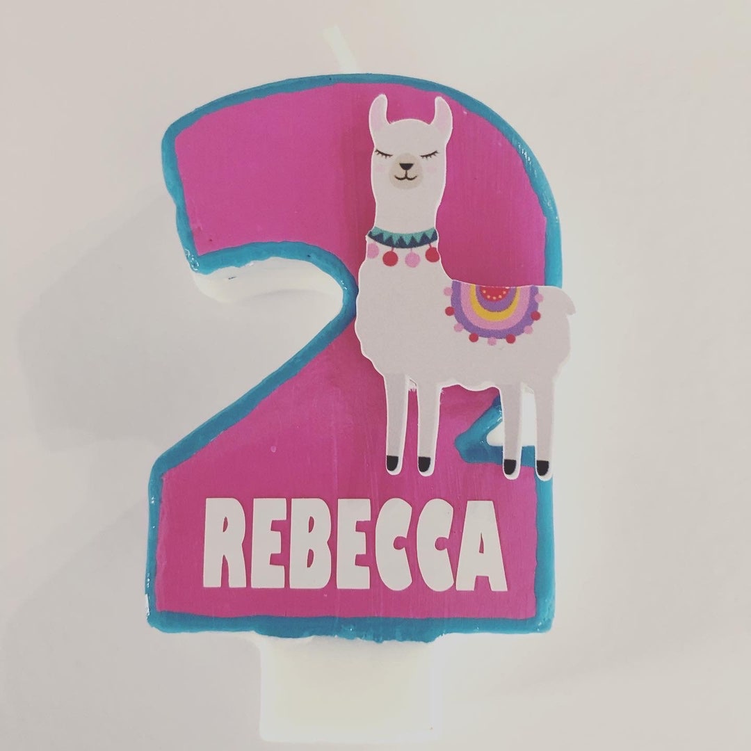 Llama Birthday Candle (any Age) - Etsy