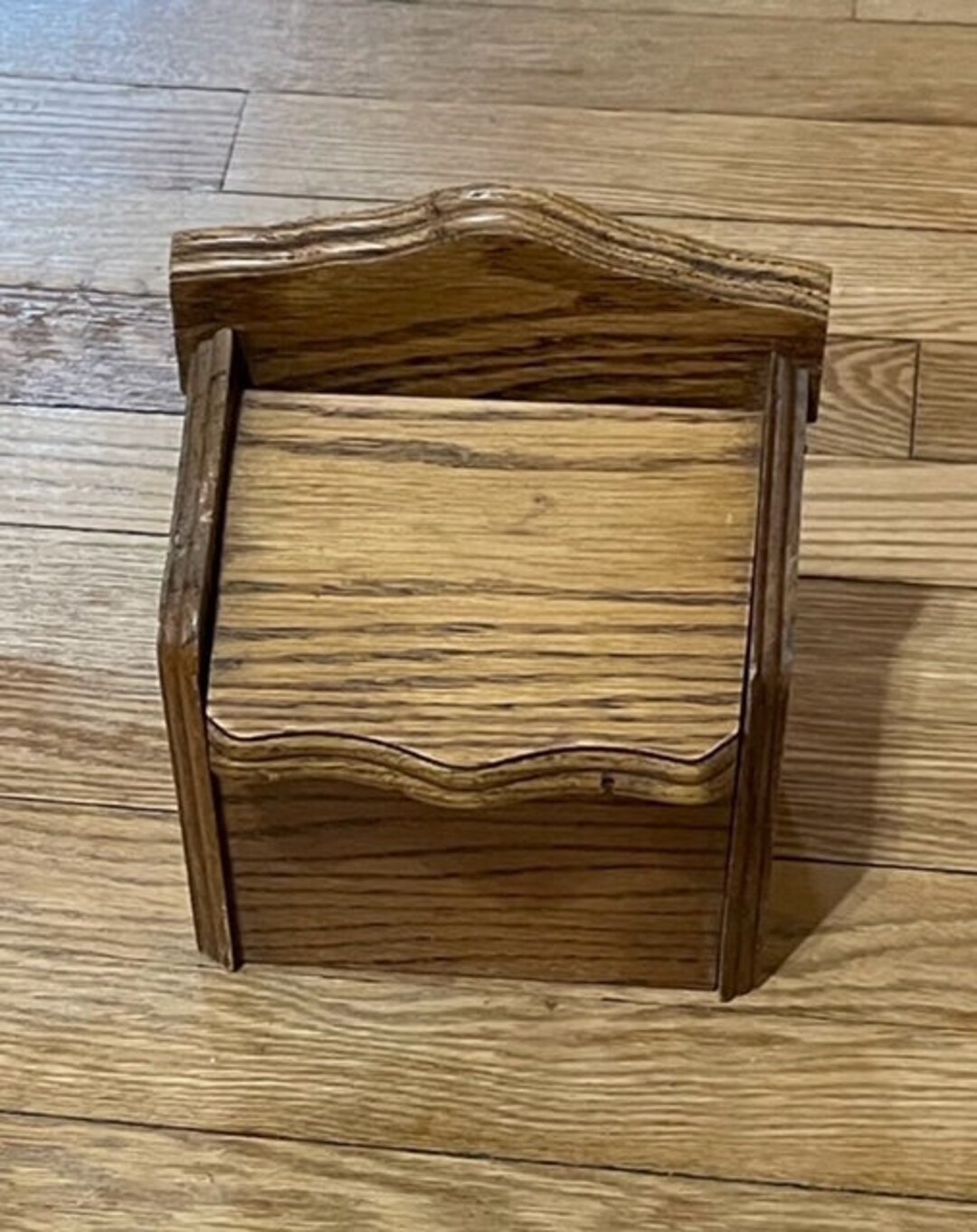 Solid Oak Flip Top Box - Etsy