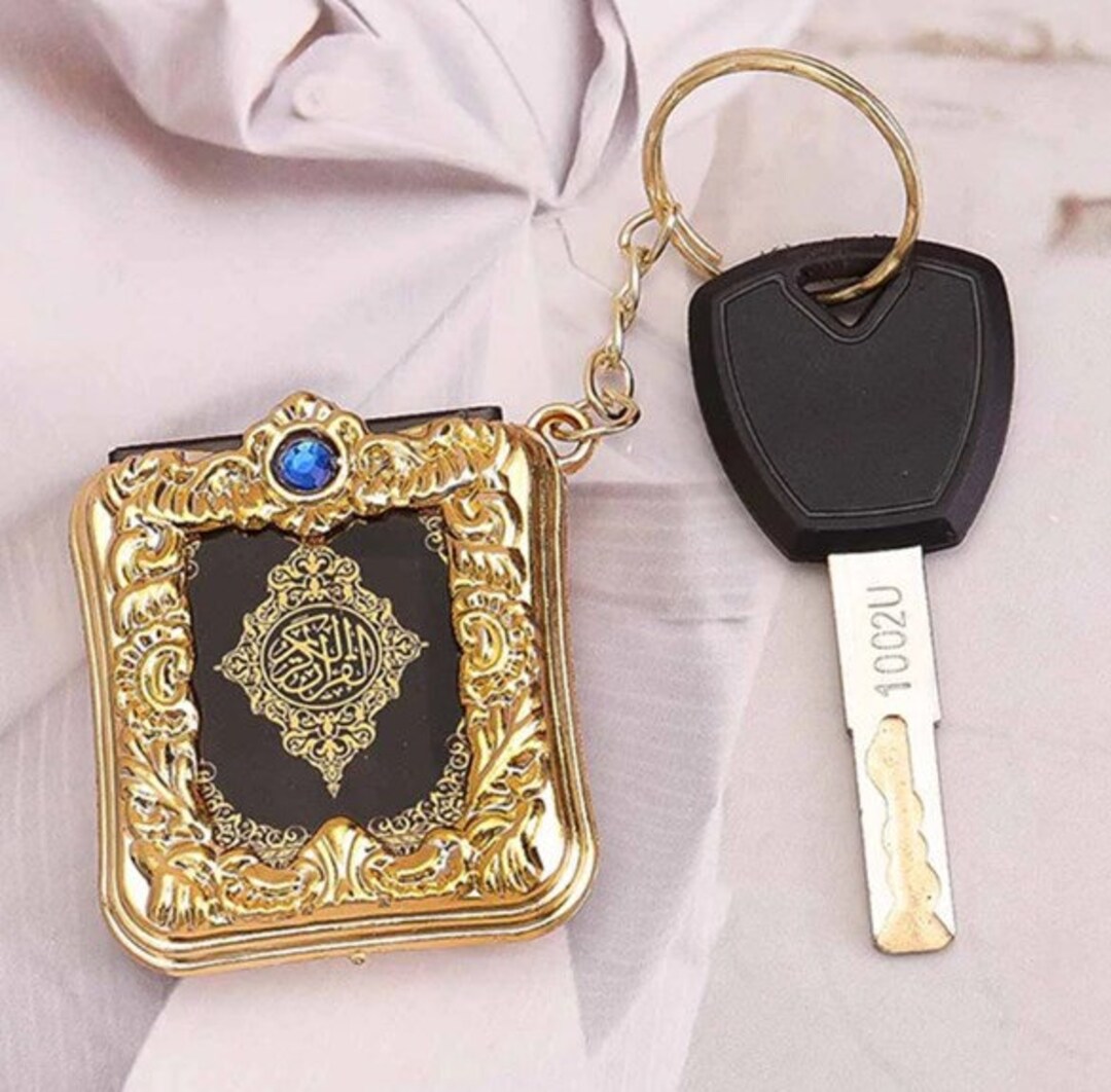 Islamic Full Mini Arabic QURAN KORAN ALLAH Muslim Key Ring Chain القرآن ...