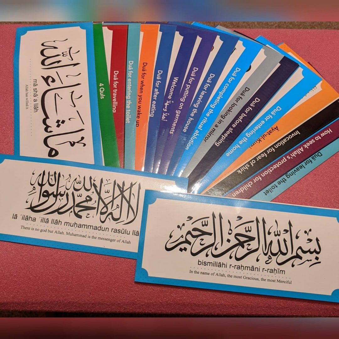 Islamic Muslim Allah Dua Stickers for Traveling Eating Wudu Ayatul ...