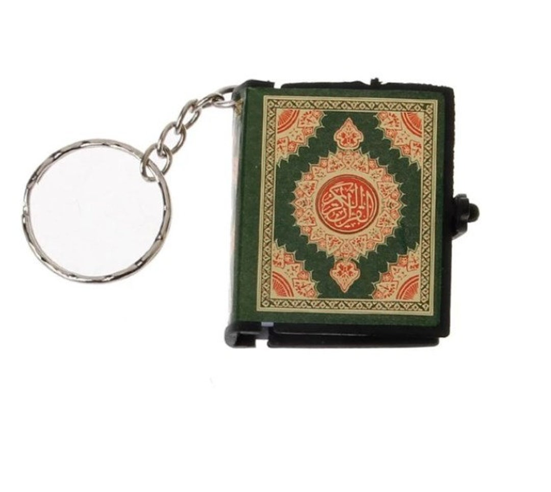 Islamic Full Mini Arabic QURAN KORAN ALLAH Muslim Key Ring Chain القرآن ...