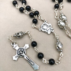 Mememto Mori UNBREAKABLE Genuine Black Onyx Gemstone Day of the Dead ...