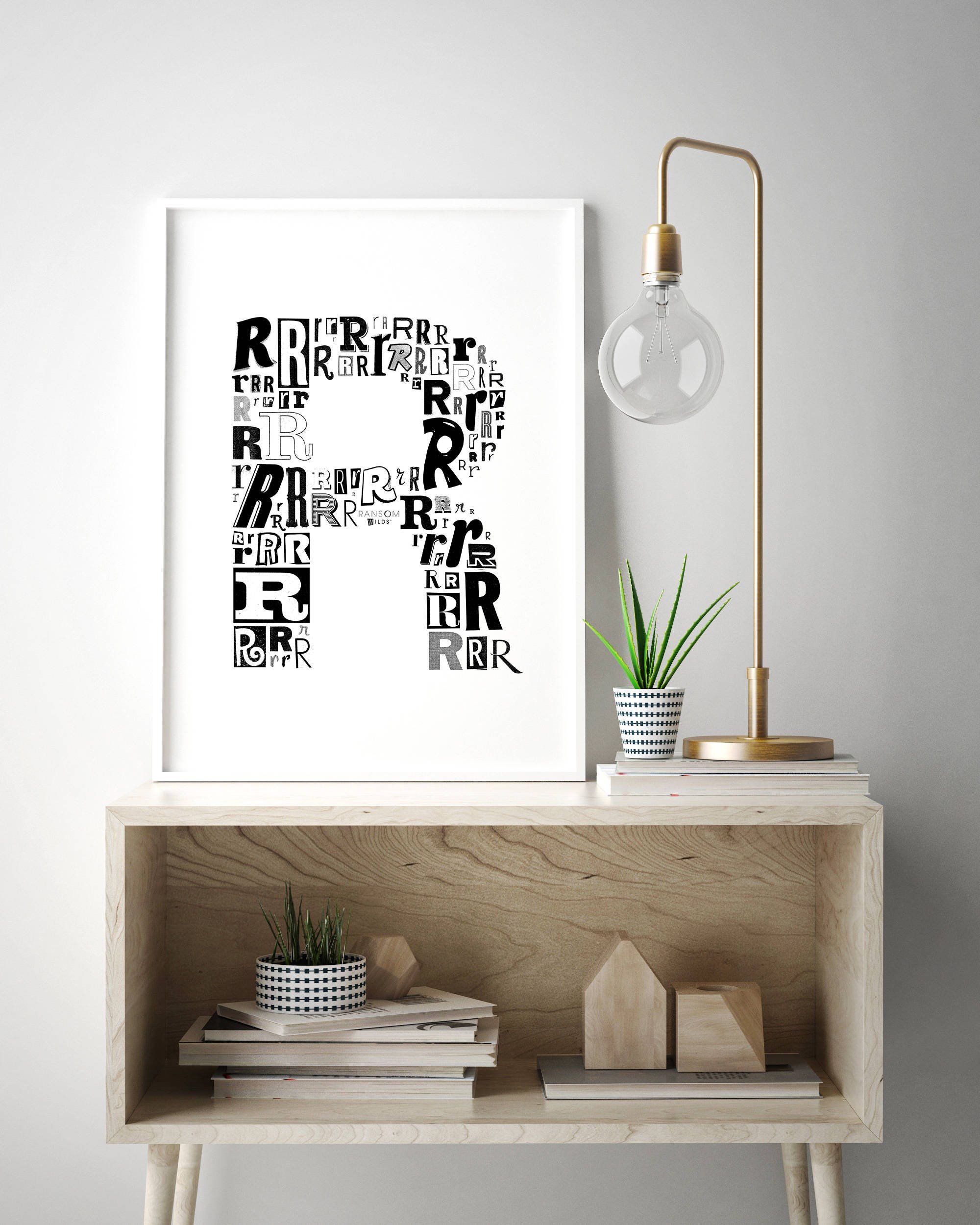 Letter R Print Printable, Letter R Poster, Letter R Wall Decor, Letter ...