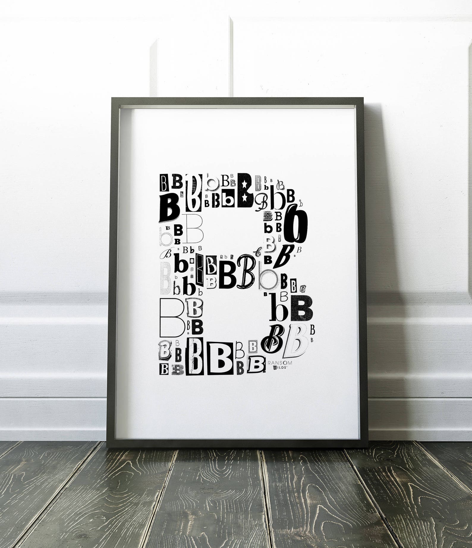 Letter B Print, Printable, Letter B Poster, Letter B Wall Decor, Letter ...