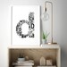 Typography Print, Letter D Print, Black Typography Print Download ...