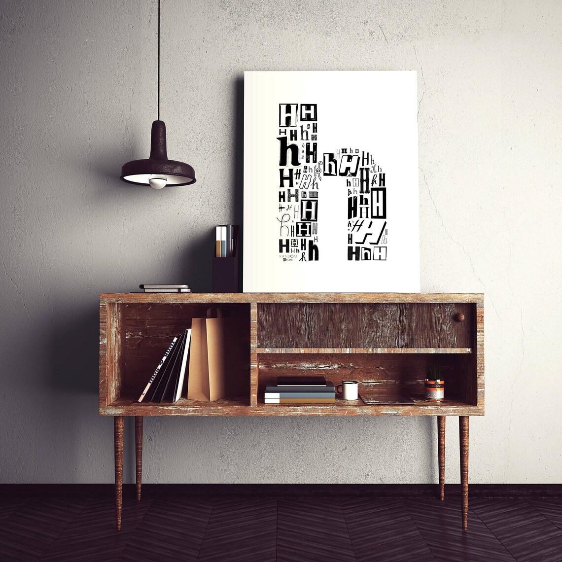Letter H Print, Printable, Letter H Poster, Letter H Wall Decor, Letter ...