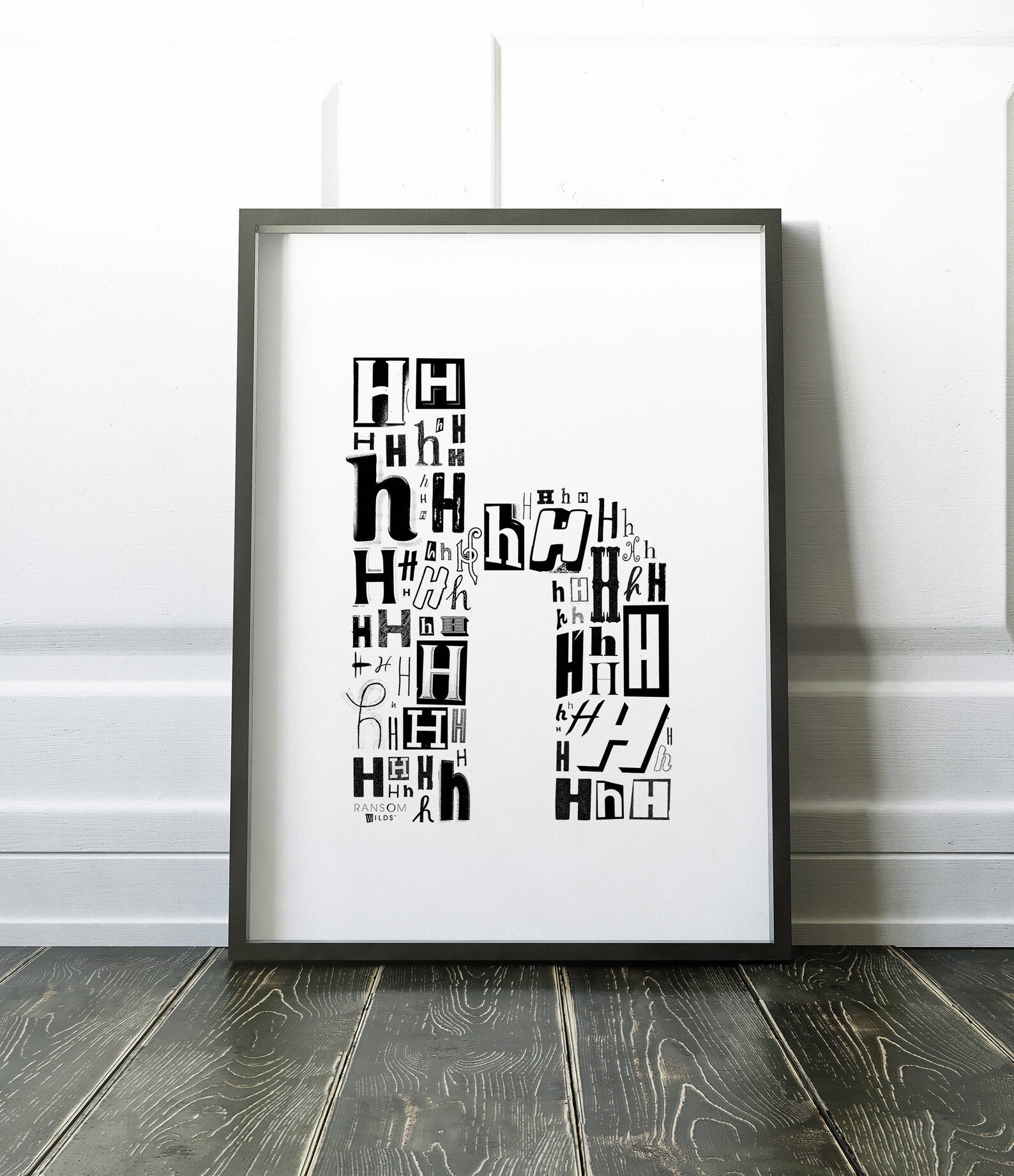 Letter H Print, Printable, Letter H Poster, Letter H Wall Decor, Letter ...