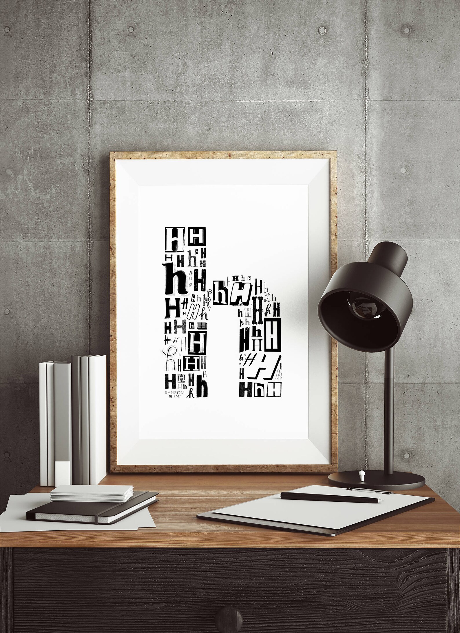 Letter H Print, Printable, Letter H Poster, Letter H Wall Decor, Letter ...