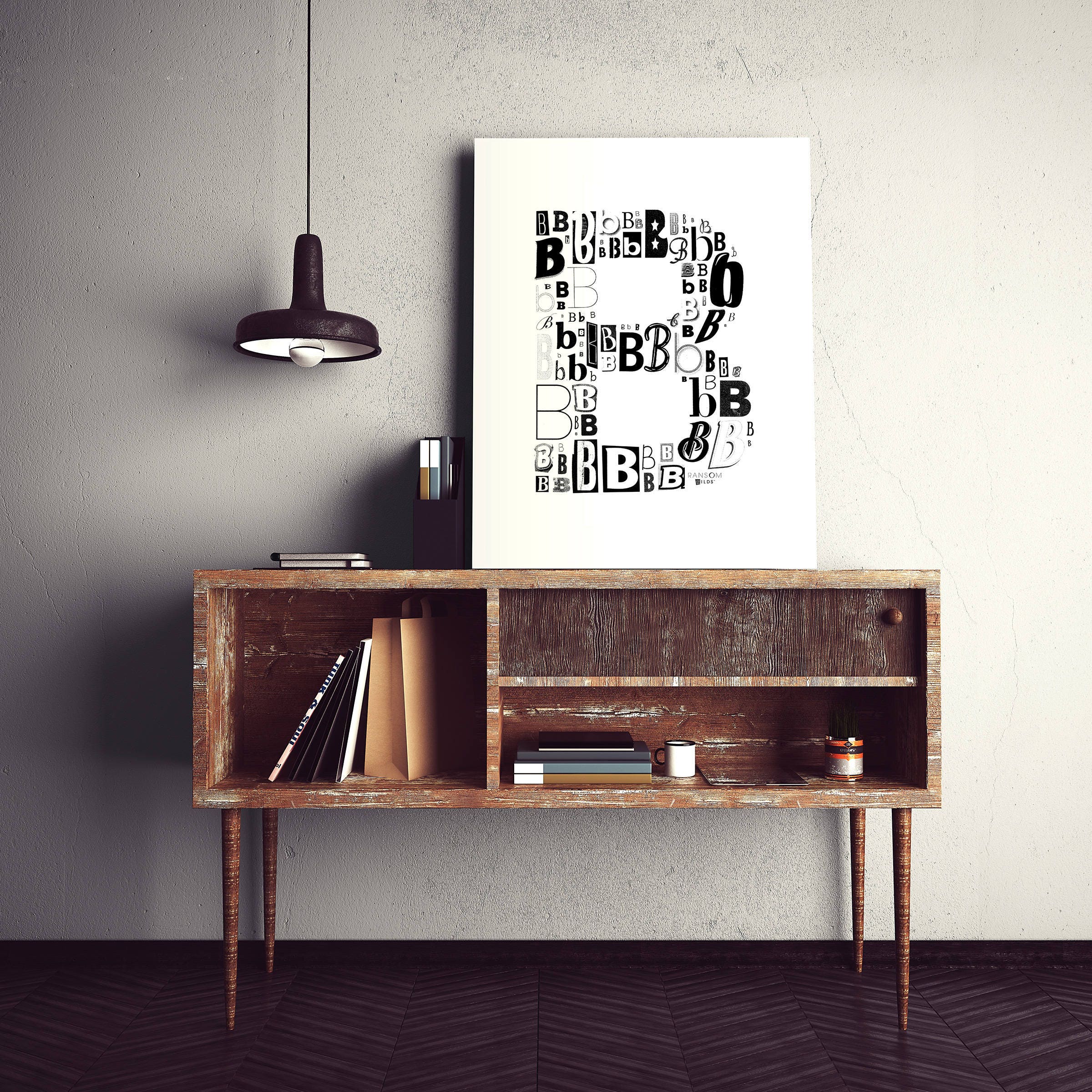 Letter B Print, Printable, Letter B Poster, Letter B Wall Decor, Letter ...