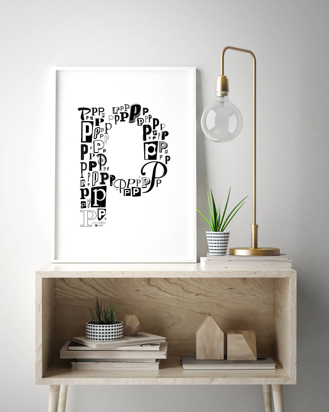 Letter P Print, Typography Print P, Letter P Poster, Letter P Wall ...