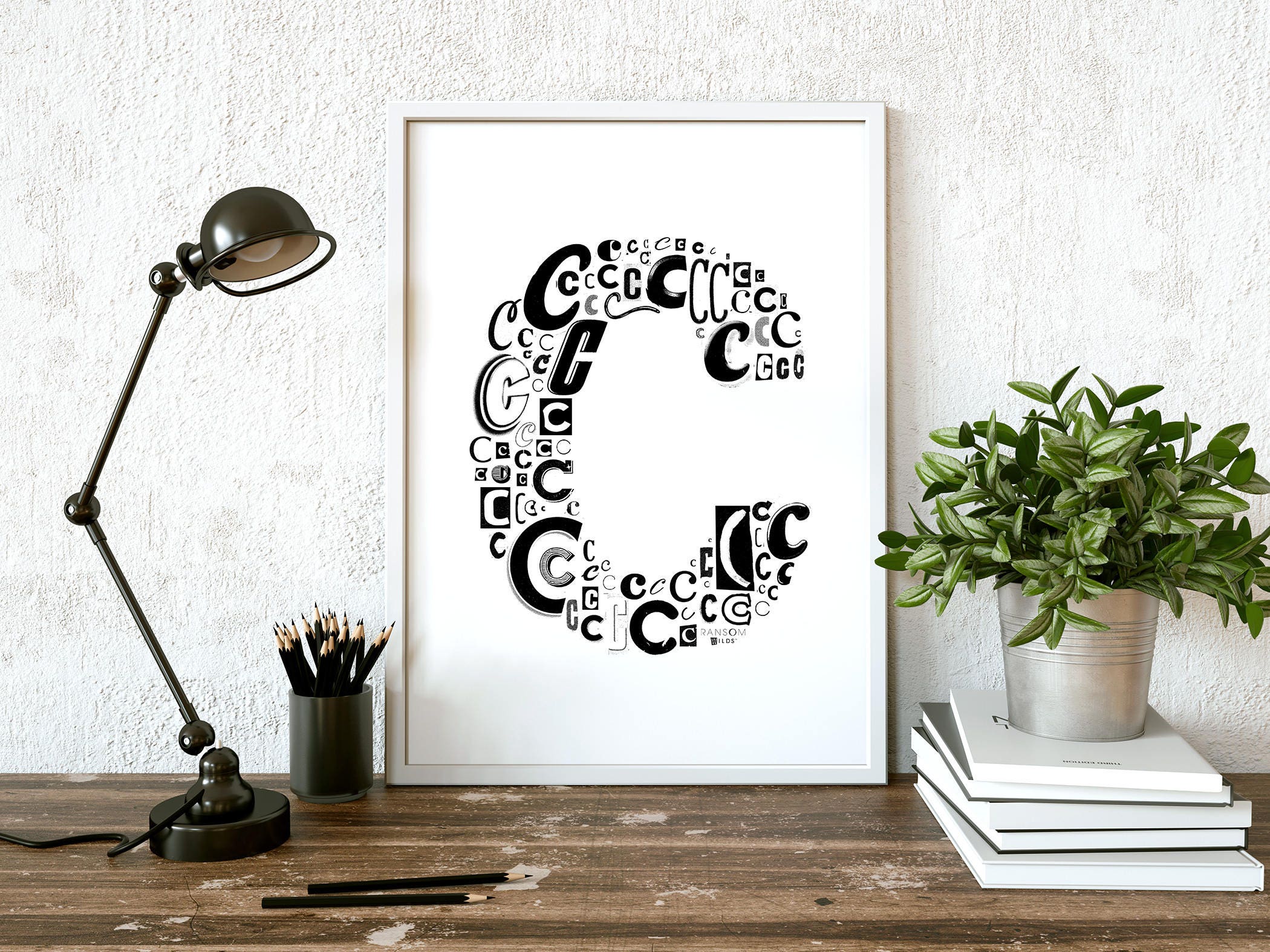 Letter C Print Printable, Letter C Poster, Letter C Wall Decor, Letter ...