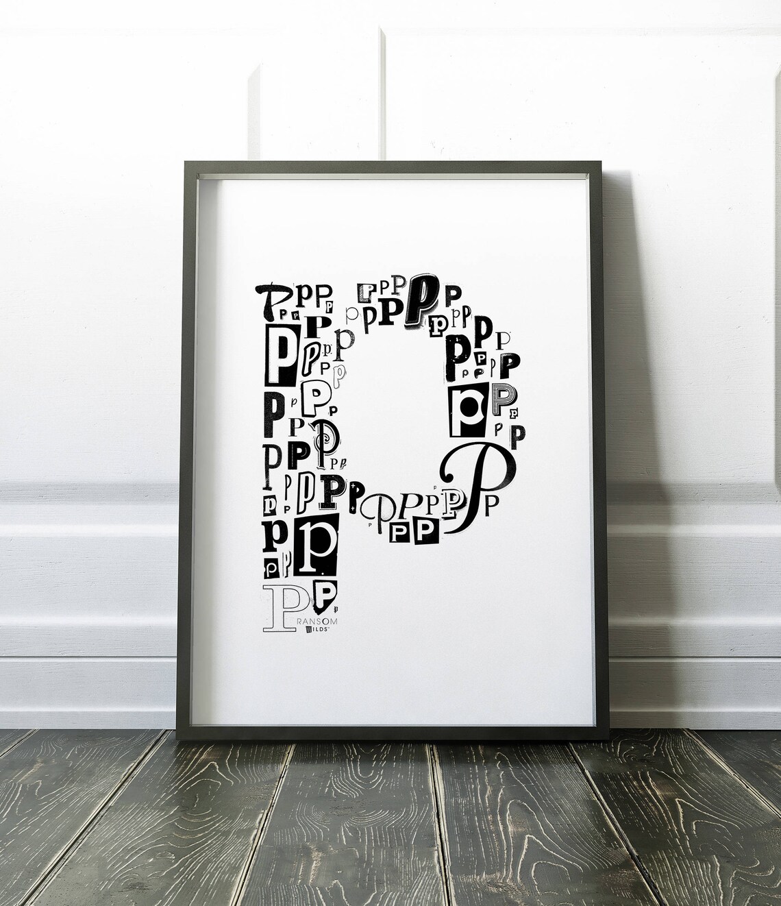 Letter P Print, Typography Print P, Letter P Poster, Letter P Wall ...