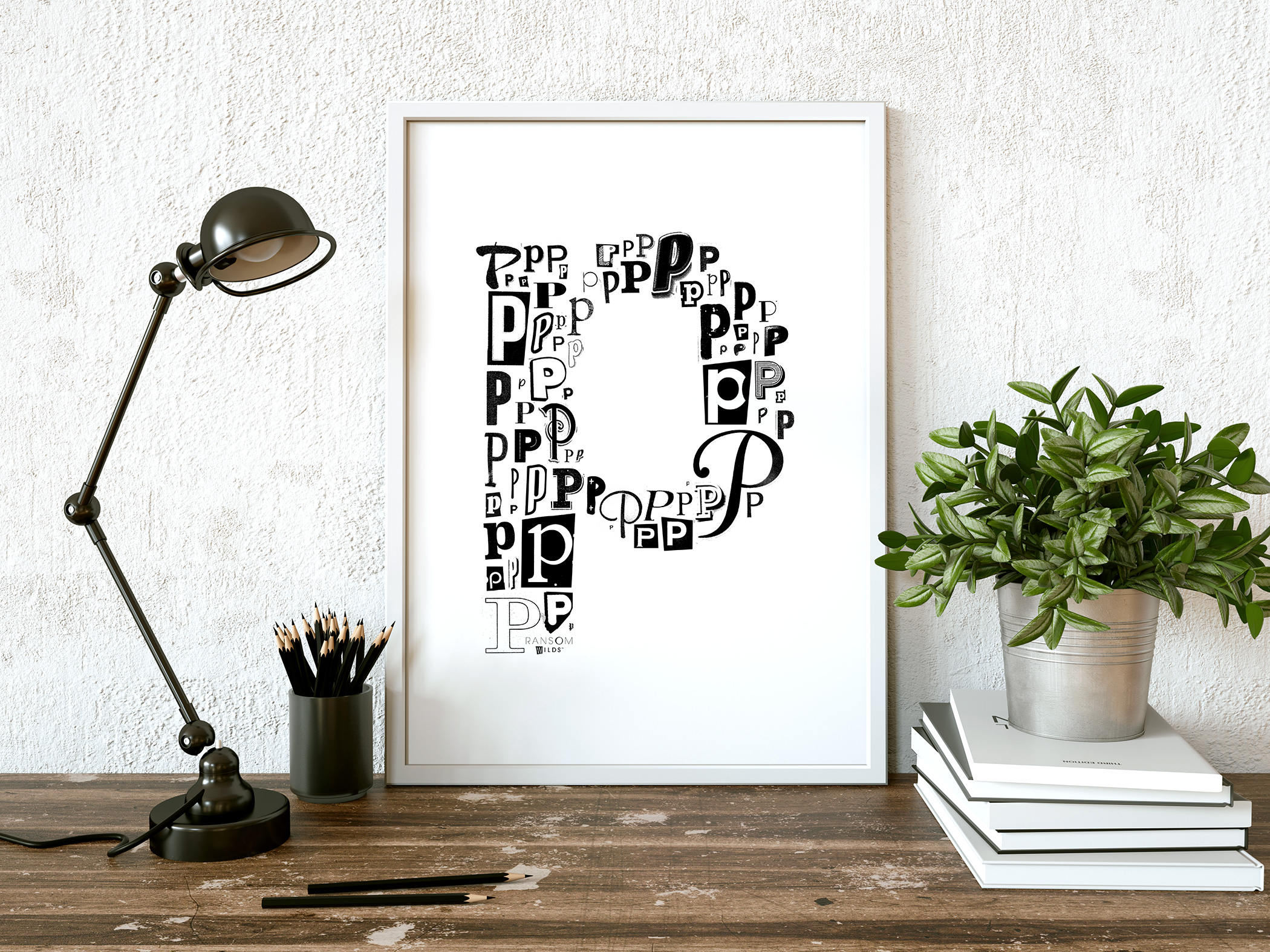 Letter P Print, Typography Print P, Letter P Poster, Letter P Wall ...