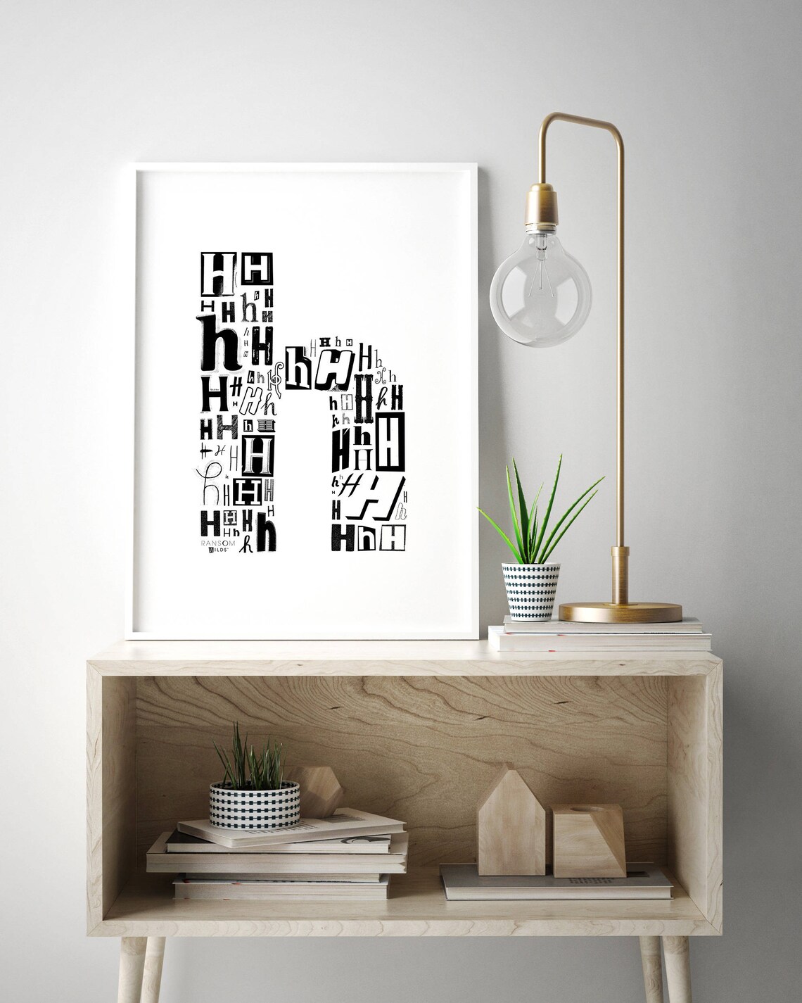 Letter H Print, Printable, Letter H Poster, Letter H Wall Decor, Letter ...