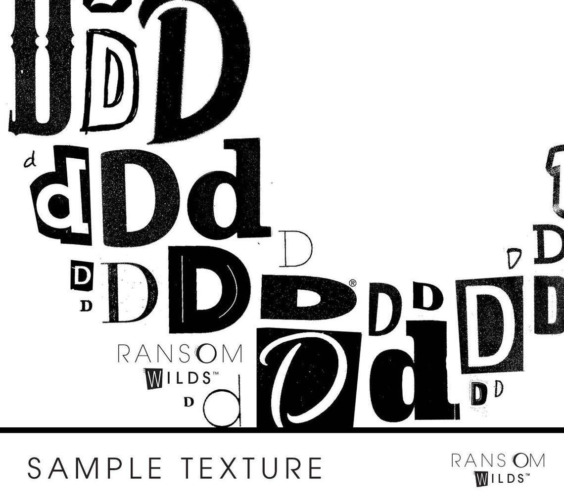 Typography Print, Letter D Print, Black Typography Print Download ...