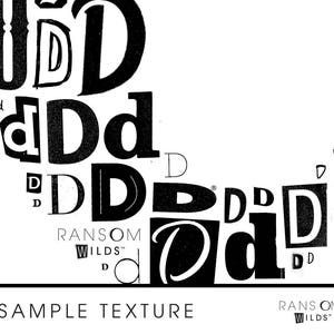 Typography Print, Letter D Print, Black Typography Print Download ...