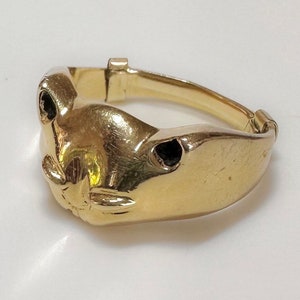 Vintage 1970s 14k Artisan Crafted Cat Ring 5.4g - Etsy