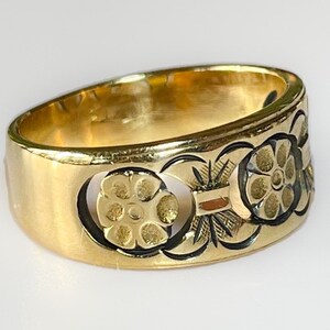 Victorian 14k Cut Out Posey Flower Band Ring 4.1g - Etsy