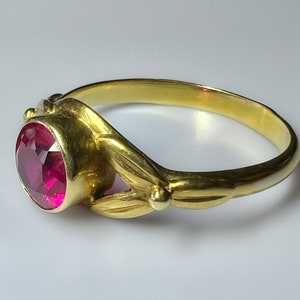 Antique Art Nouveau 18k Natural 1ct Ruby Ring 3.2g - Etsy
