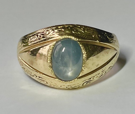 Antique Edwardian 18k Natural 2ct Star Sapphire Ring 8.7g Etsy