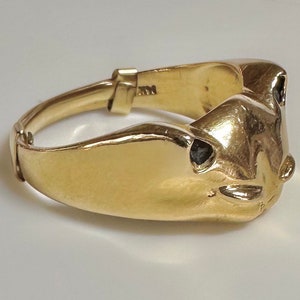 Vintage 1970s 14k Artisan Crafted Cat Ring 5.4g - Etsy