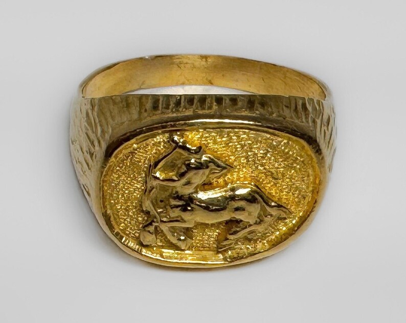 Antique MCM 18k Gents Centaur/sagittarius Signet Pinky Ring 7.8g - Etsy