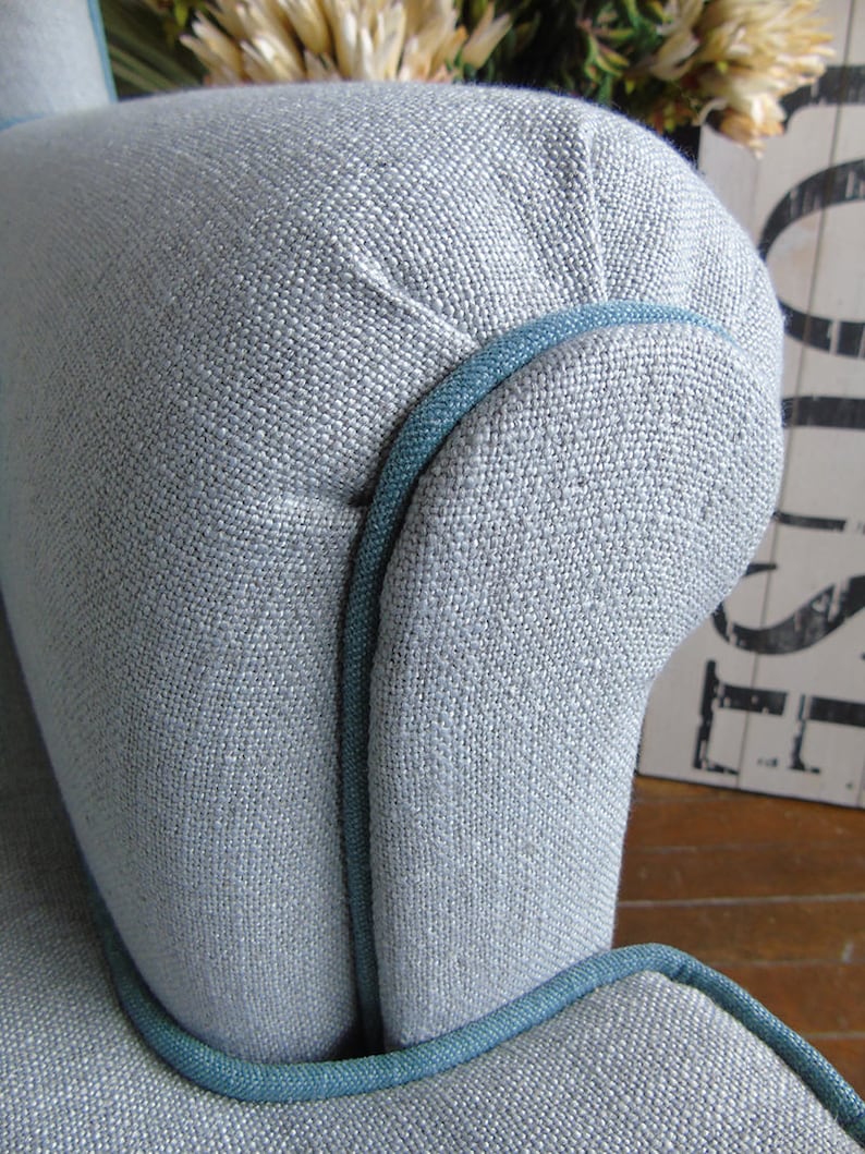 Upcycled Upholstered Wing Back Chair Designer Fabric - Etsy